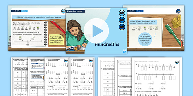 👉 White Rose Maths Compatible Year 4 Hundredths Mastery