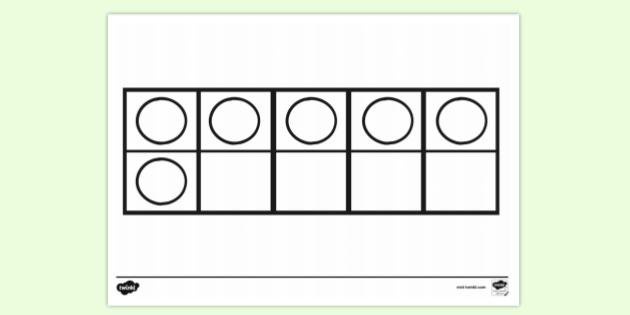 Tens Frame Six Colouring | Colouring Sheets