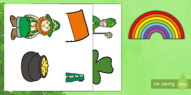 Saint Patrick's Day Threading Cut Outs (teacher made)