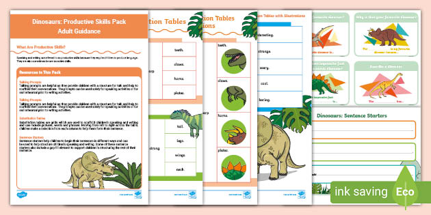 Dinosaurs: Productive Skills Pack (teacher made)