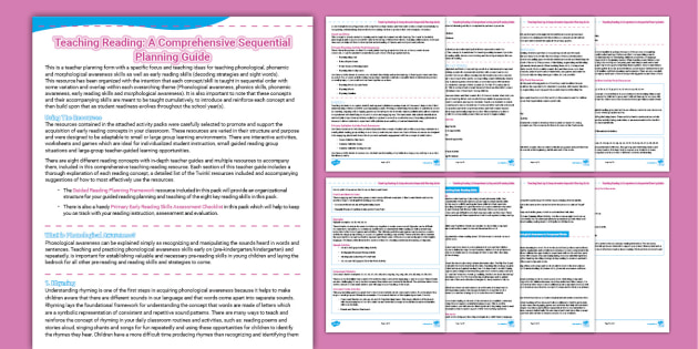 Early Reading Skills Resource Pack | ELA Resources