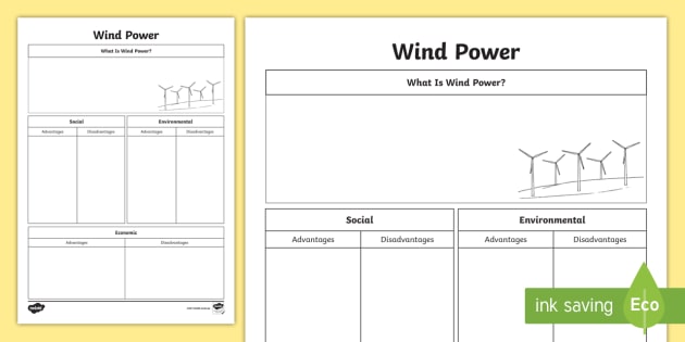 Wind Power Research Worksheet | Wind Energy Worksheet