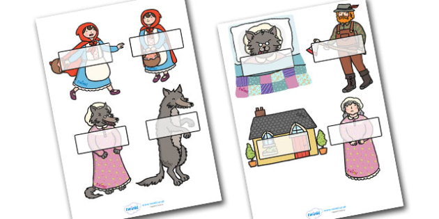 Editable Self-Registration Labels (Little Red Riding Hood)