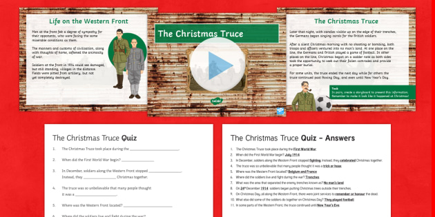 The Christmas Truce 1914 Resource Pack