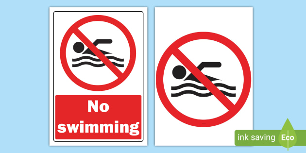 FREE! - Do Not Swim Sign Posters | Signage | Twinkl