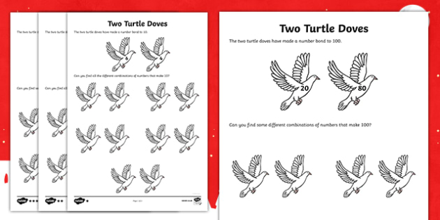 Two Turtle Doves Worksheet / Worksheet
