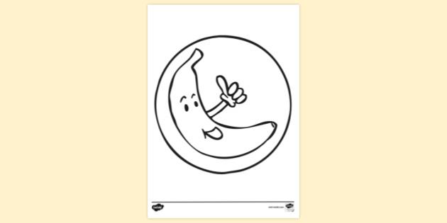 FREE! - Banana Sticker Colouring Sheet | Colouring Sheets