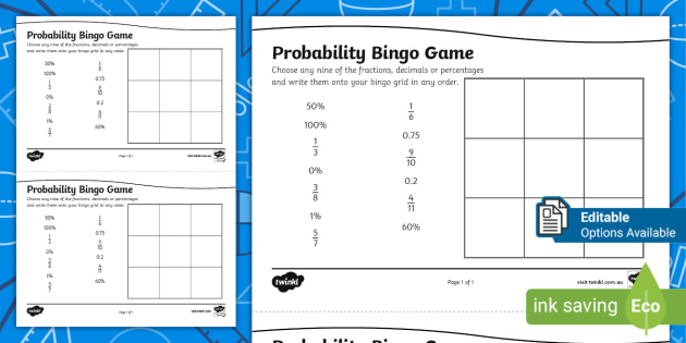 Probability Bingo by Maths Full Lessons | TPT