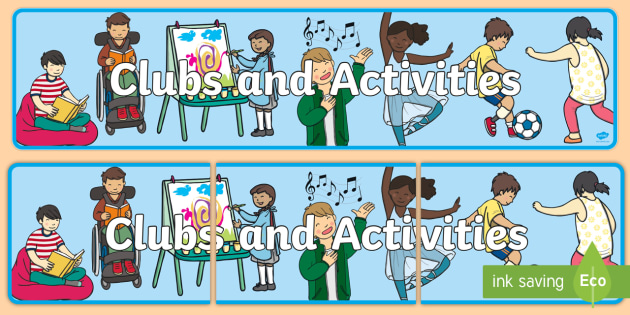 Clubs and Activities Display Banner (teacher made)