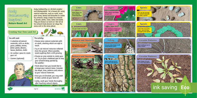 Andy Goldsworthy Inspired Nature Art Photo Pack | Twinkl