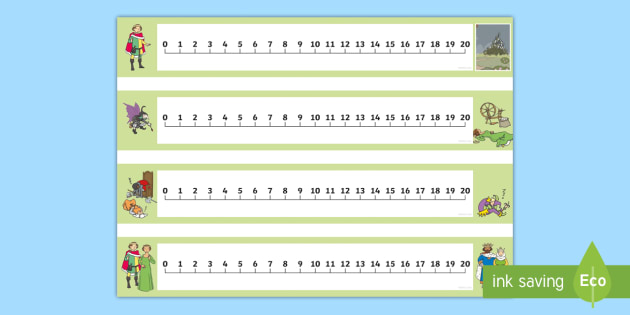 Sleeping Beauty Number Lines 0 20
