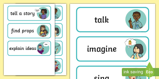 Small World Area Skills Word Cards (teacher made)