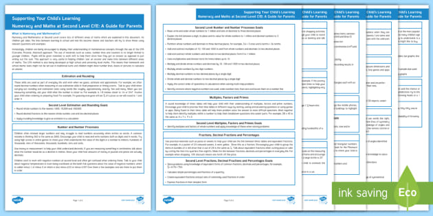 Supporting Your Child's Learning in Second Level Numeracy and Maths Adult