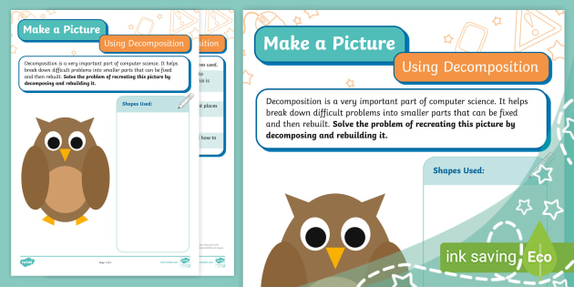Make a Picture Using Decomposition (Ages 5 - 7)
