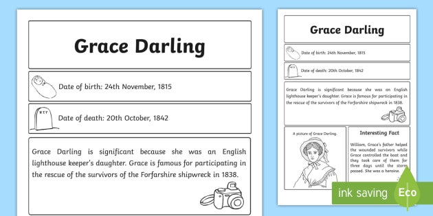 Grace Darling Significant Individual Fact Sheet