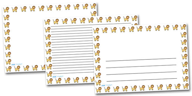 Lion Portrait Page Borders- Portrait Page Borders