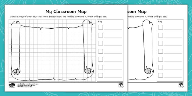 Map of a Classroom with Key | Twinkl Originals