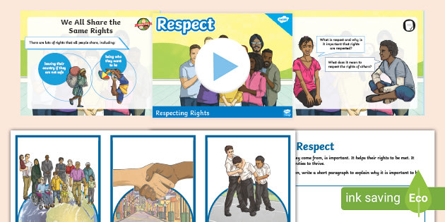 Citizenship LKS2 Respecting Rights Lesson 5: Respect Lesson Pack