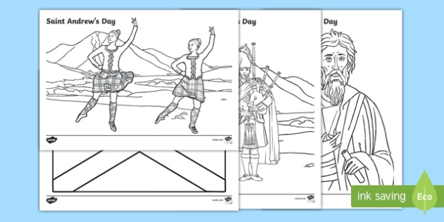 Saint Andrew's Day Colouring Pages