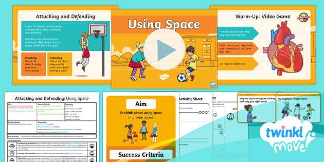 👉 Using Space PE Lesson | Year 1 Attacking and Defending | PE