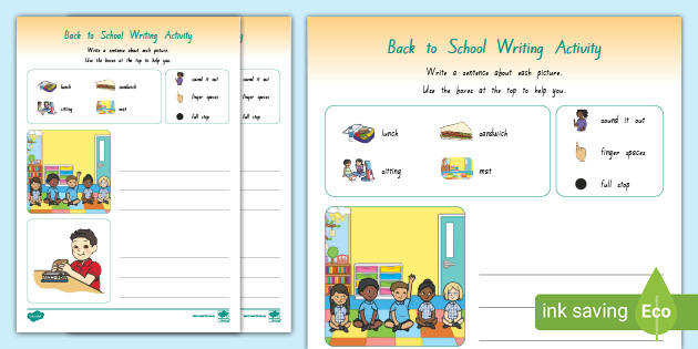 Back to School Early Writing Activities