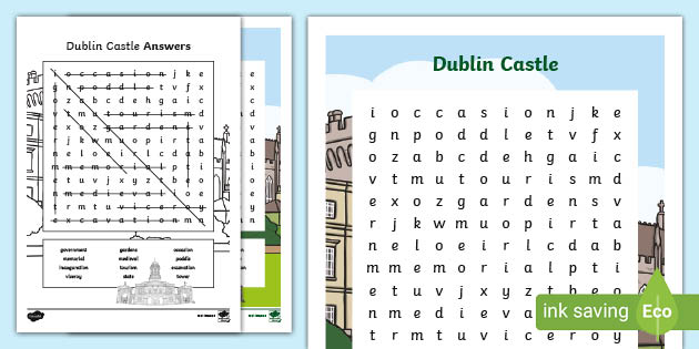 Dublin Castle Word Search (teacher made)