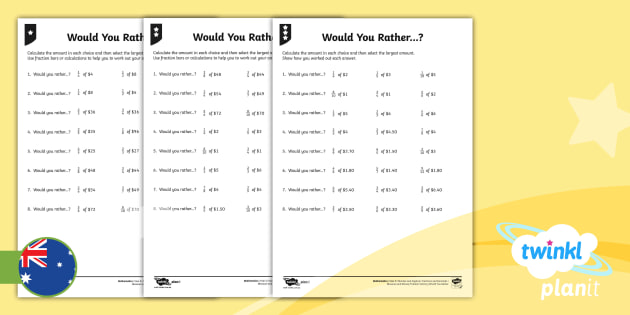 * NEW * Year 5 Fractions and Decimals: Would You Rather? Home Learning ...