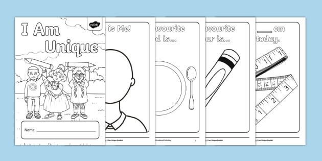 Self Identity I Am Unique Booklet | EYLF Identity Resouurces