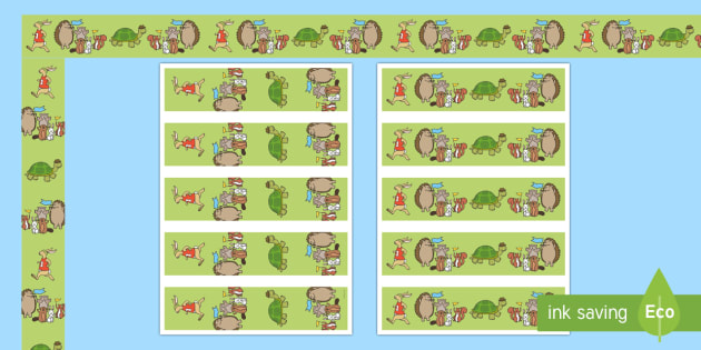 The Tortoise and The Hare Display Borders (teacher made)