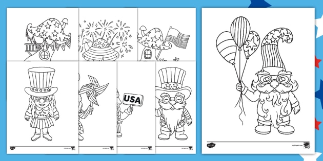 coloring sheets for fourth of july