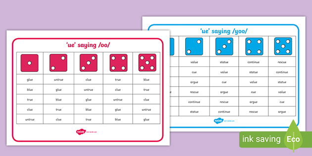 Phase 5 Roll and Read Mat ue (teacher made)