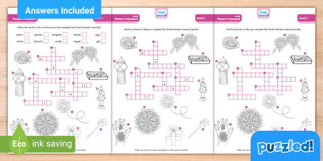 Diwali Crosswords | twinkl.com.au