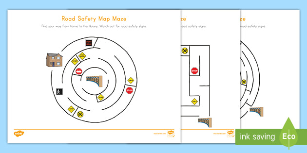 Road Safety Map Maze (teacher made)