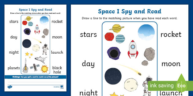 Space I Spy and Read: Phase 5 Phonics Activity