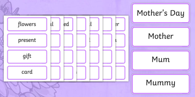 Mothers Day Word Cards