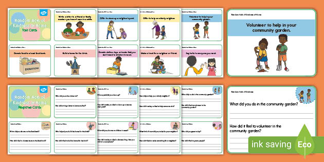 Random Acts of Kindness at Home Task Cards | Twinkl