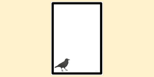 FREE! - Simple Blank Raven Page Border | Page Borders | Twinkl