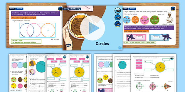 👉 White Rose Maths Compatible Y6 Circles (teacher made)