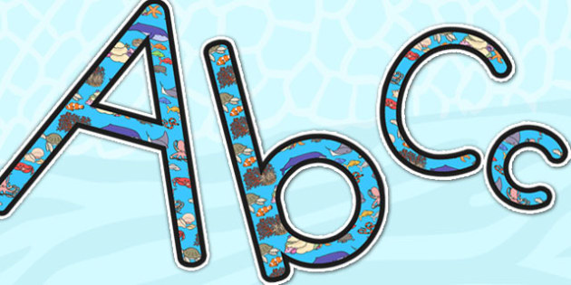 Great Barrier Reef Display Lettering - australia, barrier, reef