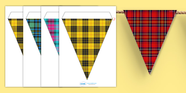 Tartan Bunting | Primary Display Resources (teacher made)