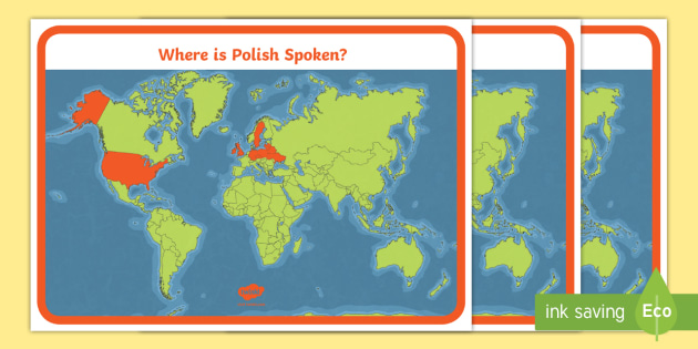 Where is Polish Spoken? A4 Display Poster (teacher made)