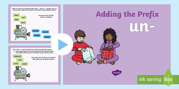 Prefix Examples | Adding the Prefix un- | PowerPoint