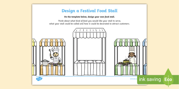 Design a Festival Food Stall Template (teacher made)