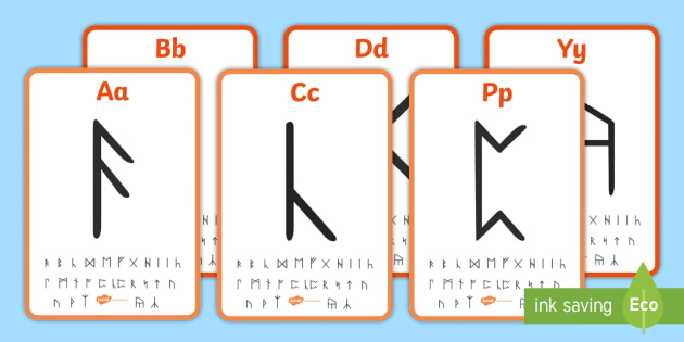 Anglo Saxons Runes Display Posters - Anglo Saxon, runes, alphabet, Saxons