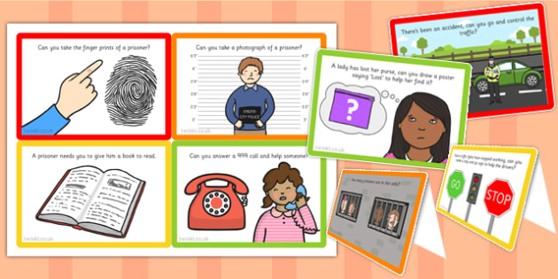 Challenge Cards Police Station | Primary Resources