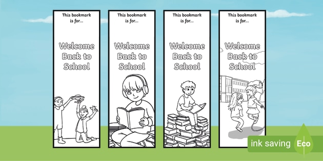FREE! - Colouring Welcome Back to School Printable Bookmarks