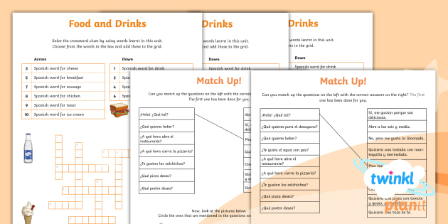 👉 Spanish Restaurant Dialogue Worksheet - Spanish: Eating Out