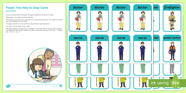 People That Help Us Snap Cards (teacher made)