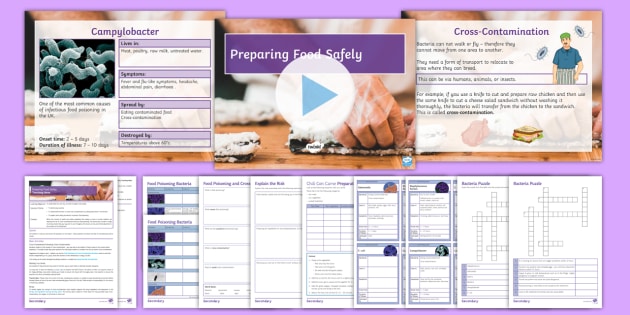 Preparing Food Safely Lesson Pack (teacher made)