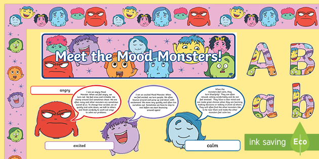 👉 Mood Monsters Display Pack (teacher made)